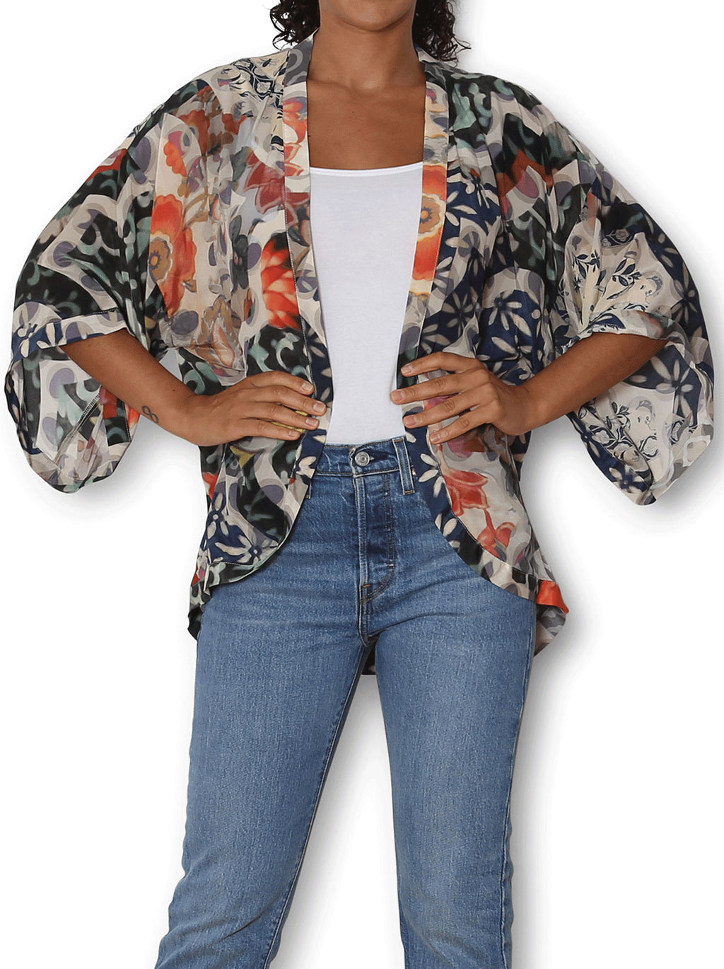 THE ARTISTS LABEL ORIENTAL PATCHWORK SILK KIMONO – ENNI